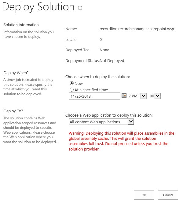 SharePoint Server Connector Installation