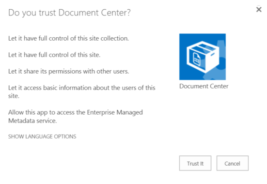 Document Center Configuration_ Feature-Activated & Provider Hosted