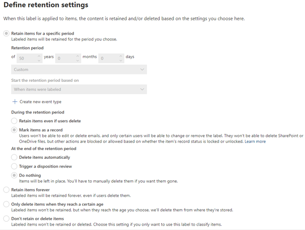 Record Locking with Microsoft 365 Retention Labels