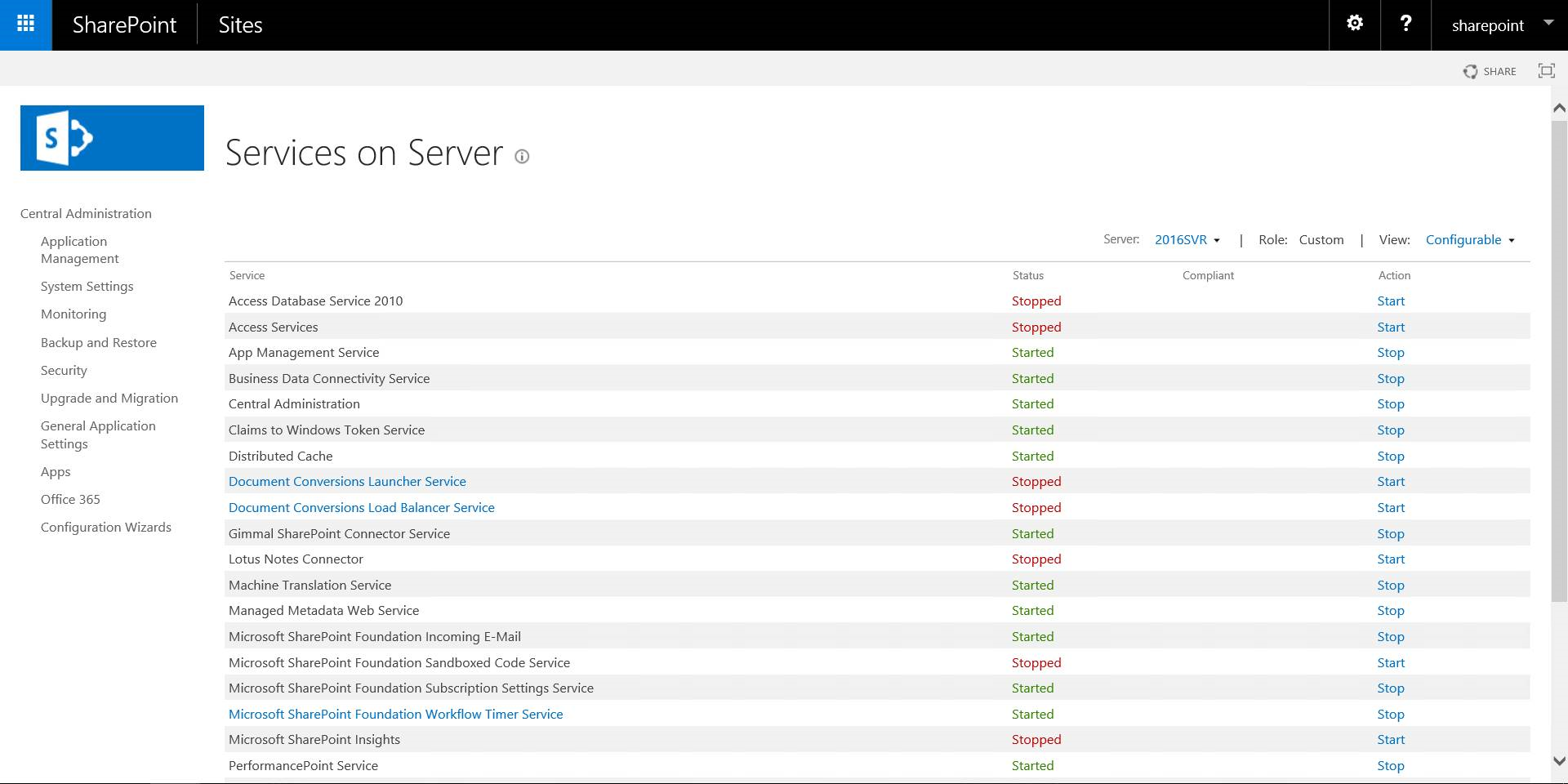 Configure SharePoint Server