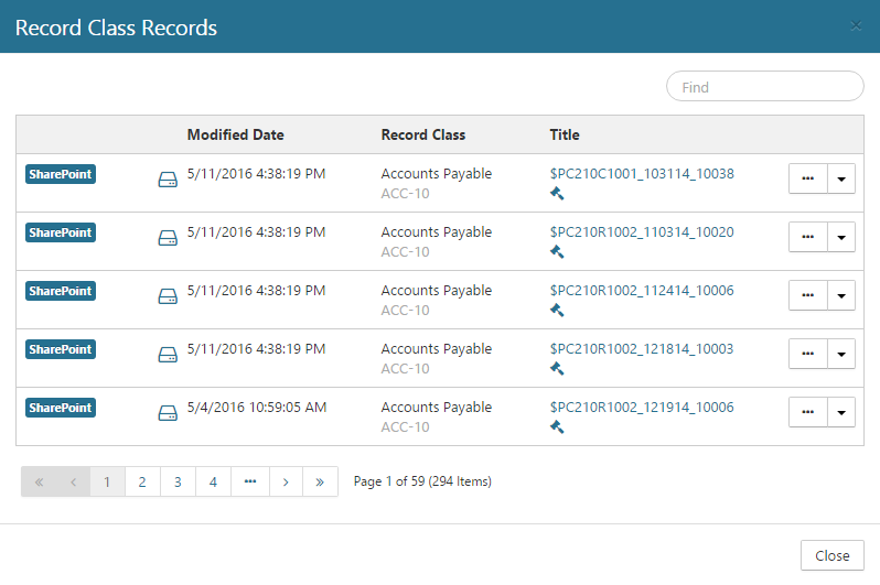 Manage Record Classes