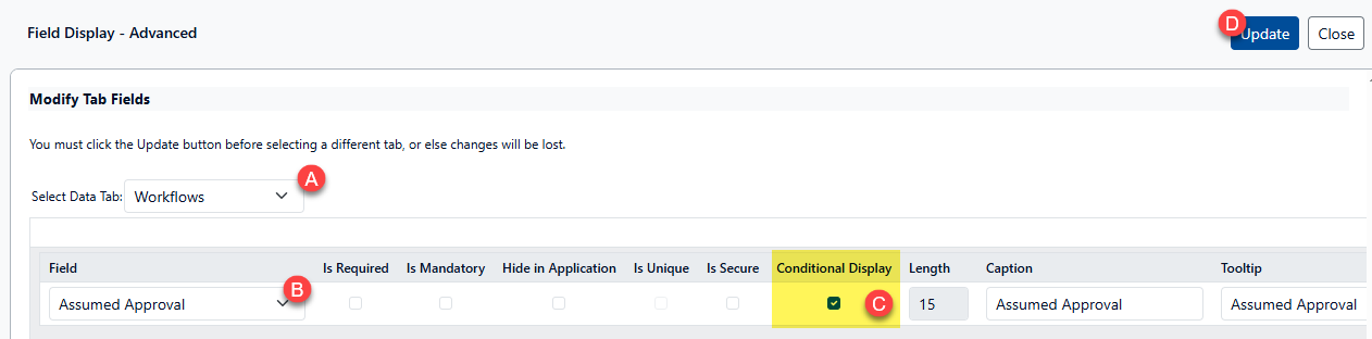 Conditional Field Display